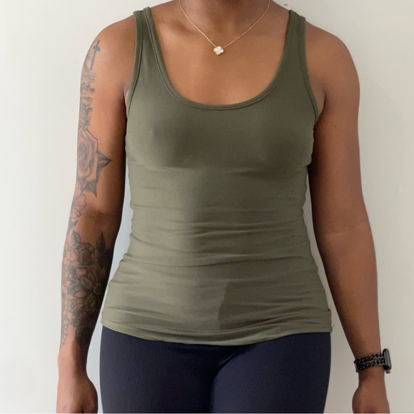 Tops | Olive Green Tank Top | Poshmark